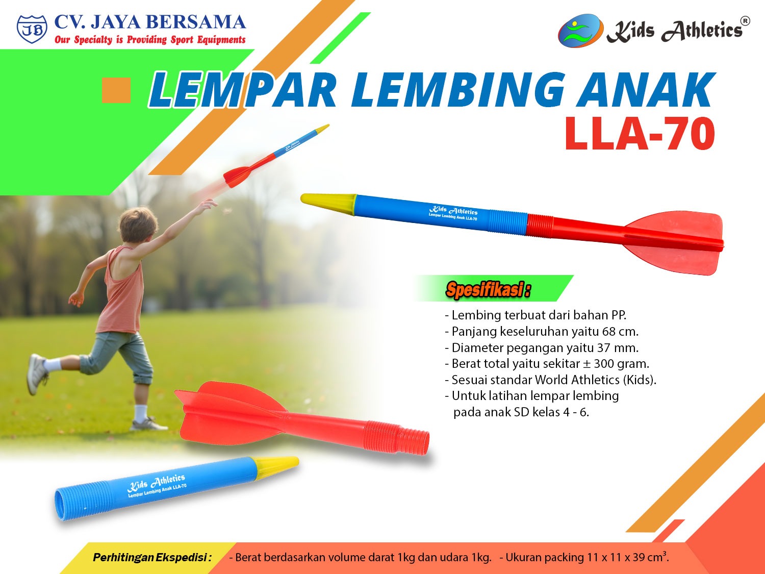 Lempar Lembing Anak LLA-70 - CV JAYA BERSAMA Co Id